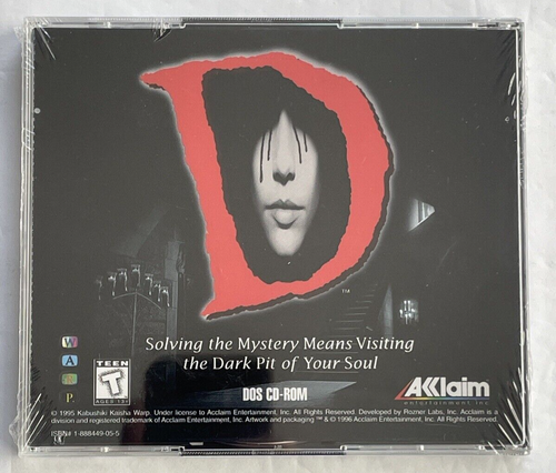 D THE GAME (1996, PC) BY ACCLAIM DOS CD-ROM Horror rare vintage- NEW ...