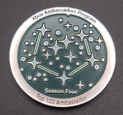 XBOX Ambassador Top 100 Coin Medal Reward Rare Promo Live Microsoft ...