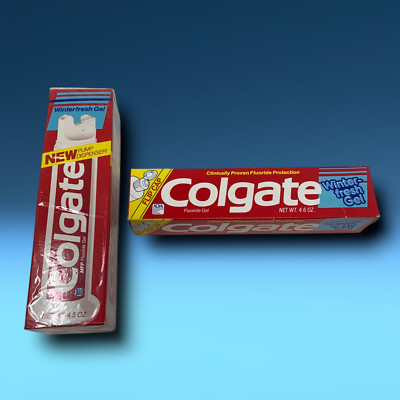 Lot 2 NEW Vintage 1990's Colgate Gel Toothpaste Boxed Sealed TV Movie ...