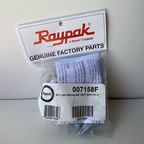 Raypak 007158F Kit-Air Pressure Vent Switch N/C .40"wc Brand New | eBay