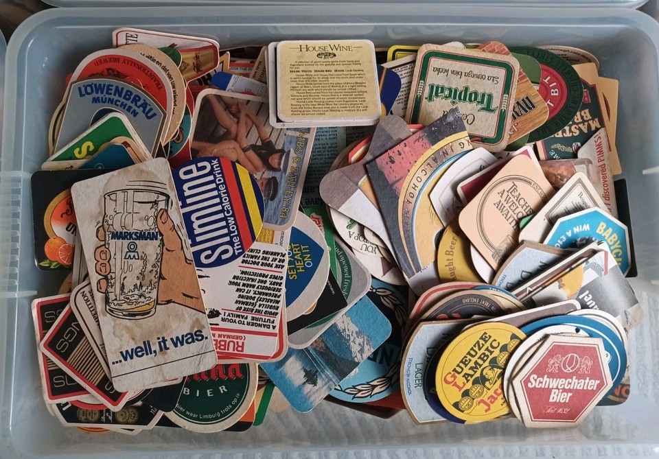 Rare Vintage Beer Mats Coasters 600 Random Branded 70s/80s/90s Joblot ...