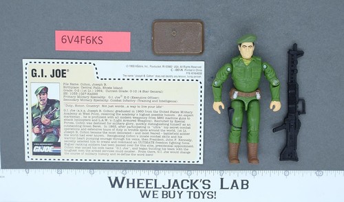 Joseph Colton RED CARD BACK 100% Complete 1995 GI Joe ARAH Vintage ...