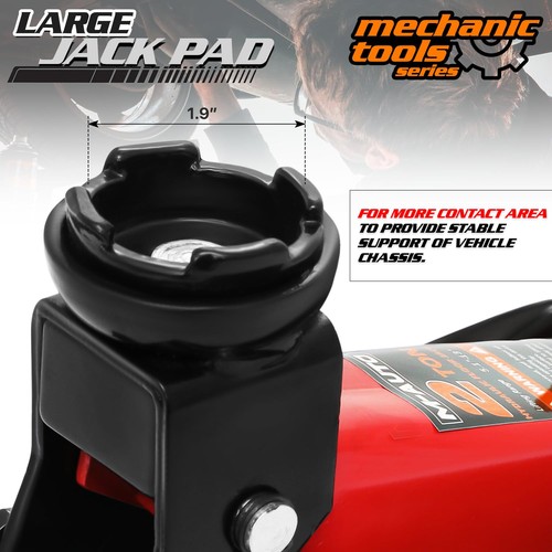 Hydraulic Trolley Floor Jack Combo with 2 Jack Stands, 2 Ton (4000 lb ...