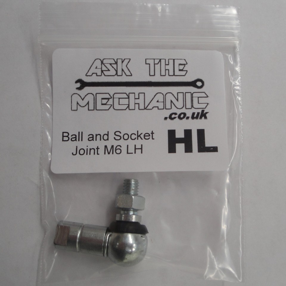 M6 Ball & Socket Joint LEFT HAND Thread 10mm Ball Motorcycle Gear ...