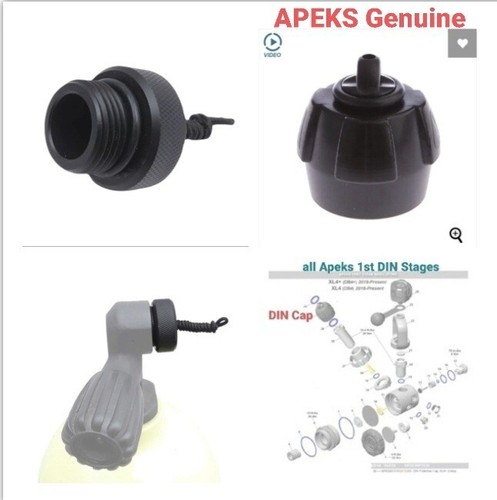 APEKS Regulator DIN Dust cap + CNC Precision thread machined VALVE CAP ...
