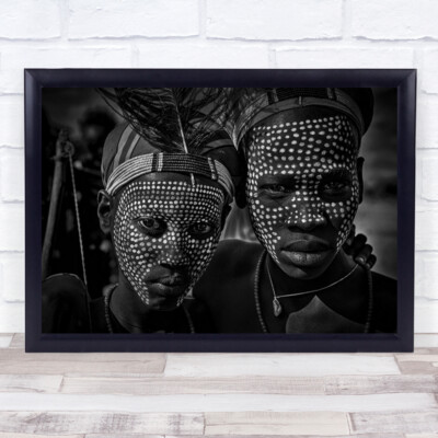 Dots Face Painting Painted Faces Wall Art Print | eBay UK