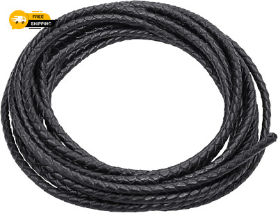 5 Yards Braided Leather Cord Round Leather Strap 4mm for Jewelry Making ...