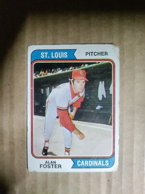 1974 Topps St. Louis Cardinals Baseball Card #442 Alan Foster - Poor ...
