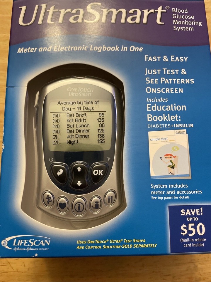BRAND NEW OneTouch UltraSmart Blood Glucose Monitoring System Monitor ...