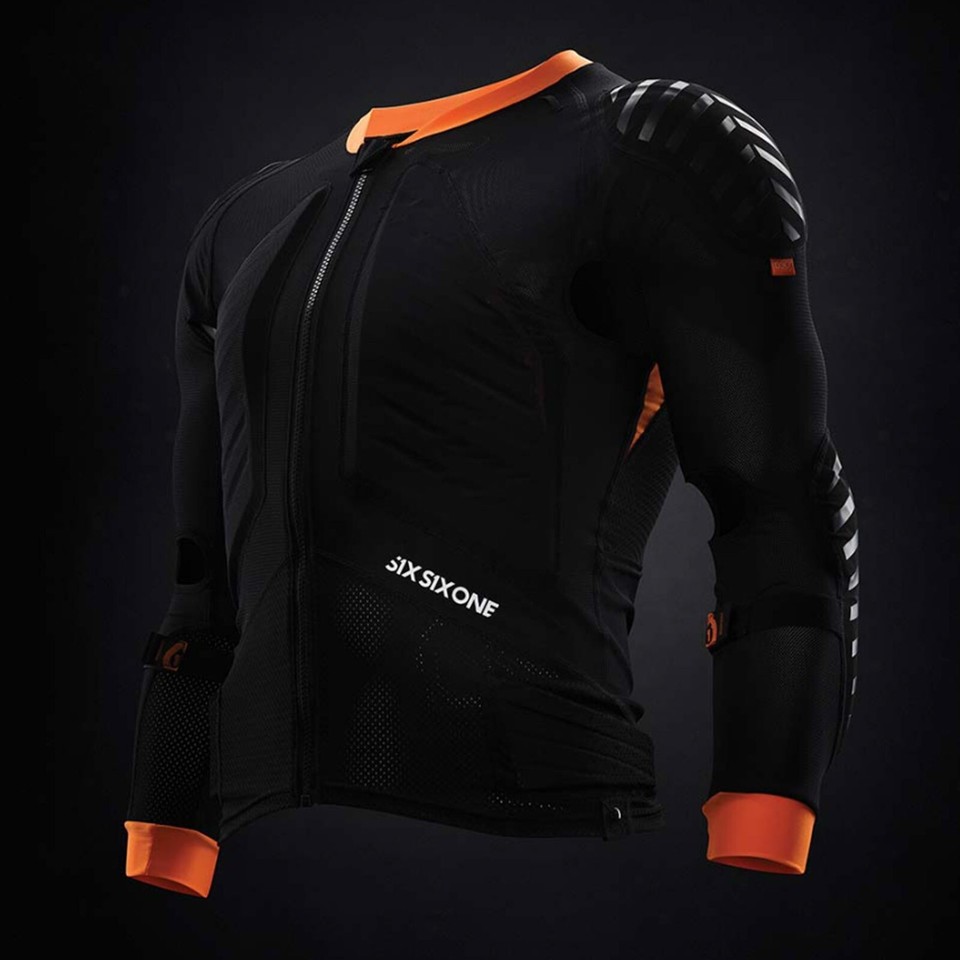 SixSixOne Evo Compression Jacket Upper Body Armour Protection MTB Long ...