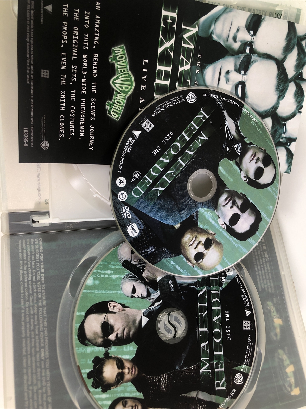 The Matrix Reloaded (DVD 2003 2 disc-set) Keanu Reeves Hugo Weaving R 4 ...