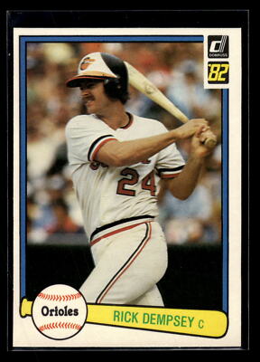1982 Donruss Baseball #77 Rick Dempsey "Set Break" Mint Baltimore ...