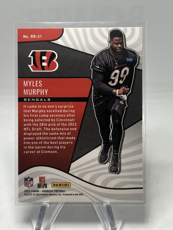 2023 Panini Donruss Rookie Revolution SP MYLES MURPHY RC #RR-21 Bengals | eBay