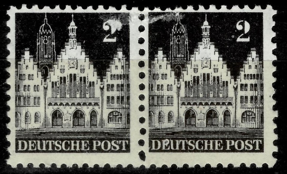 Germany - Bizone 1948 Error - color breakthrough ☀ MH pair | eBay