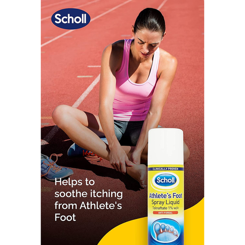 Scholl Athlete's Foot Treatment Spray Anti-Fungal anti Itching 150ml ...