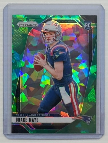2024 Panini Prizm Drake Maye Green Ice Prizm Rookie Card RC #329 ...