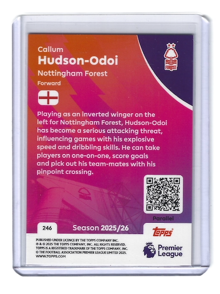 2025-26 Topps Premier League Callum Hudson-Odoi Red /5 SSP Nottingham Forest | eBay