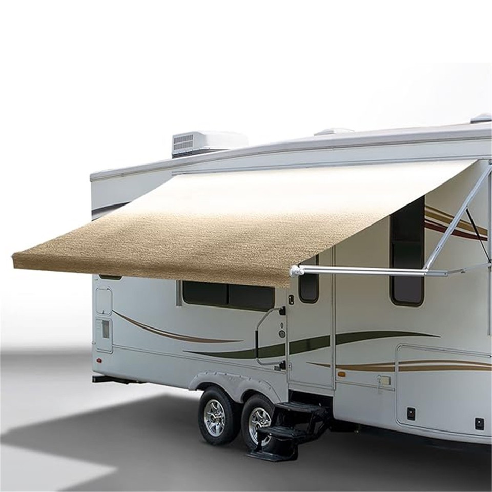 8' RV Awning Fabric 19.1 Feet Length Camper Awning Replacement Shade ...
