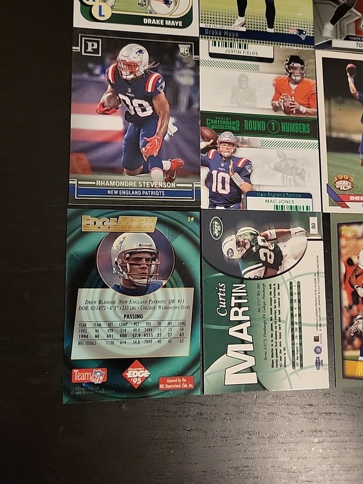 Drake Maye Rookie Tom Brady Lot Rhamondre Stevenson Randy Moss Prizm ...