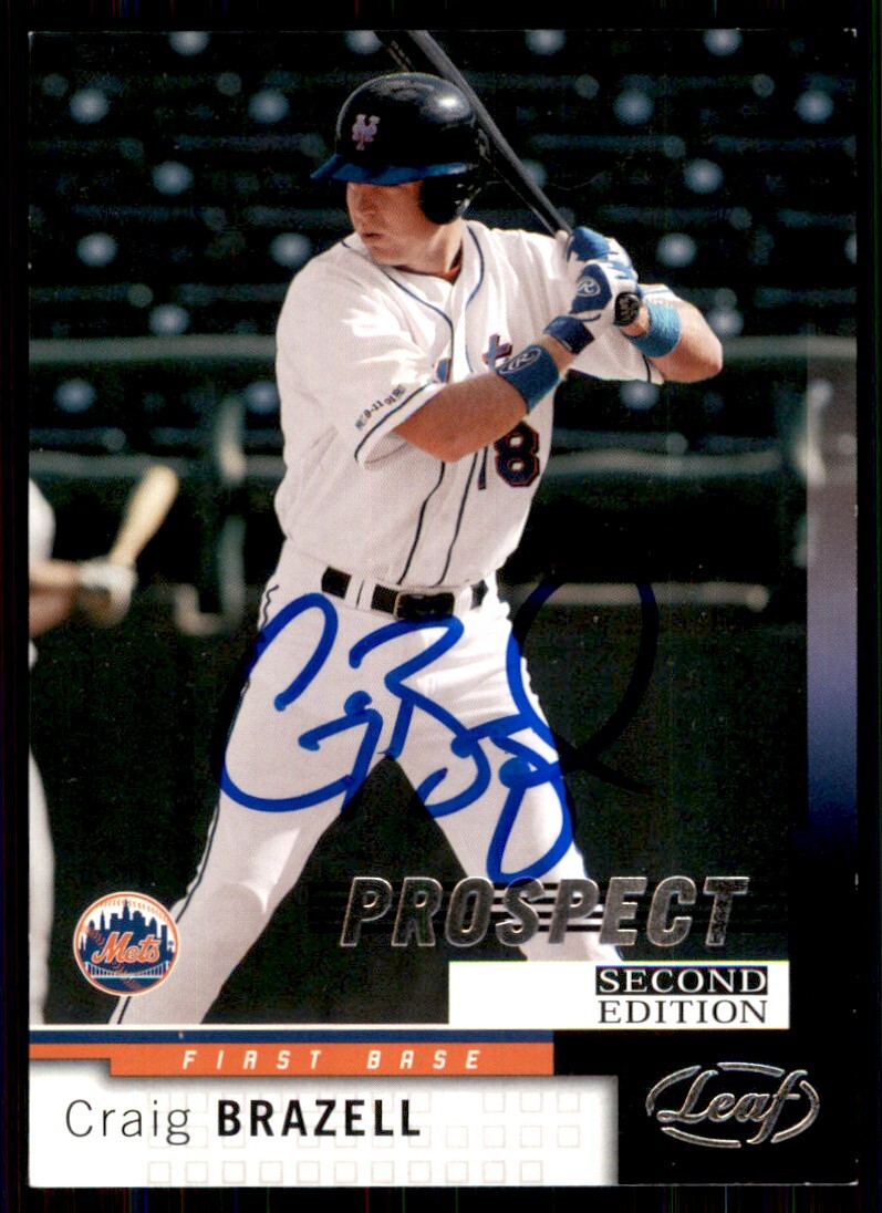 2004 Leaf Second Edition Craig Brazell IP Signed Auto New York Mets ...