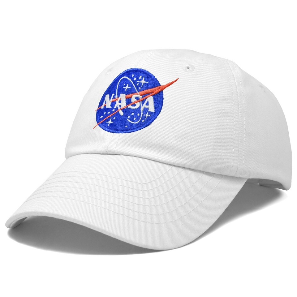 DALIX NASA Hat Baseball Cap Washed Cotton Embroidered Meatball Worm ...
