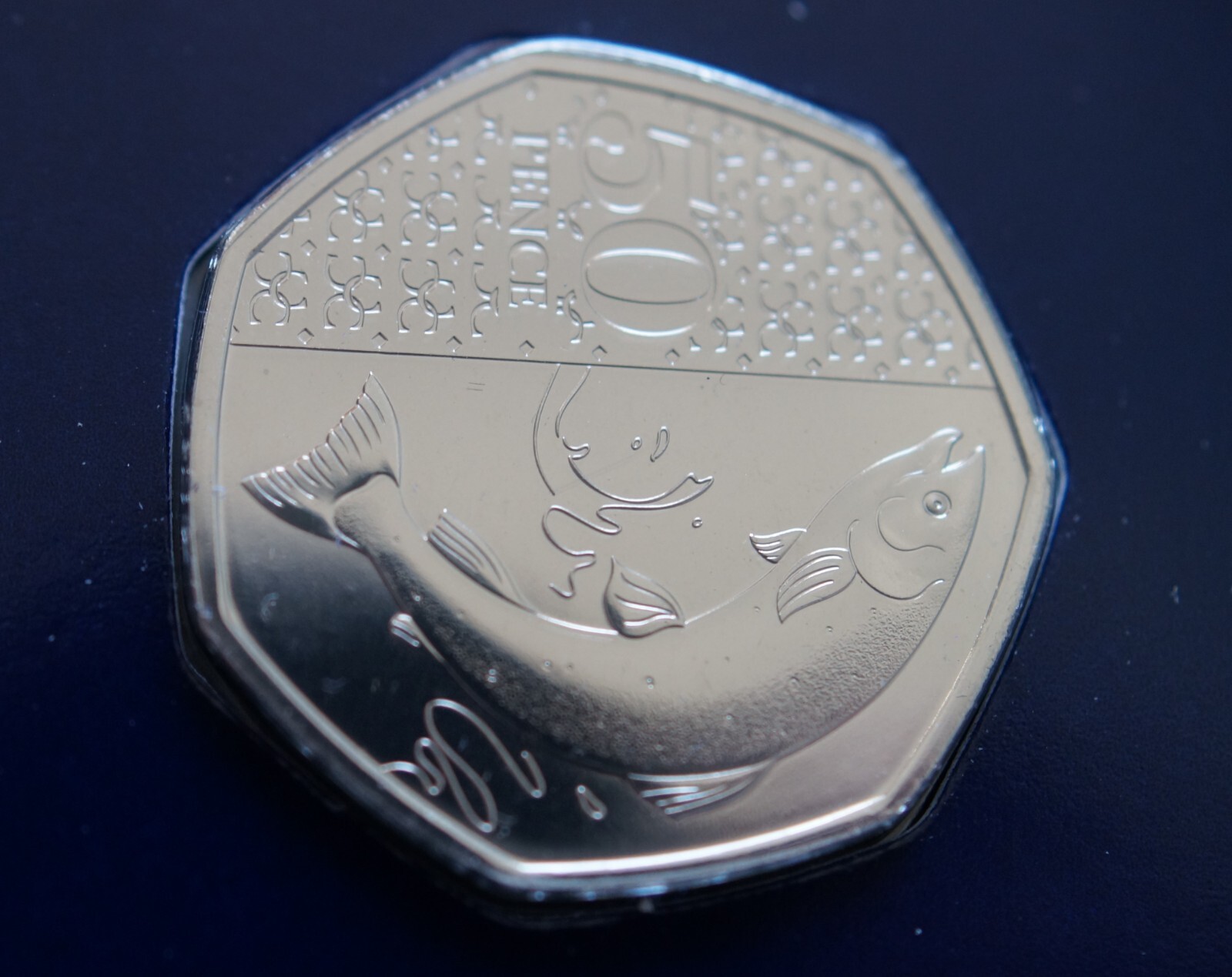 2023 UK King Charles III Atlantic Salmon Fish 50p Coin ( BUNC ) with ...