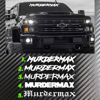 MURDERMAX Vinyl 42" Decal Sticker Windshield Diesel Fits Duramax ...