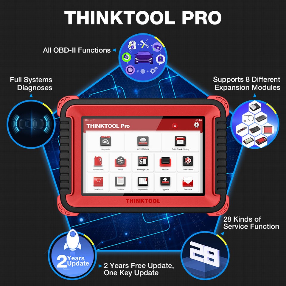 THINKCAR THINKTOOL PRO OBD2 Scanner Bidirectional Diagnostic Tool ECU Coding US | eBay
