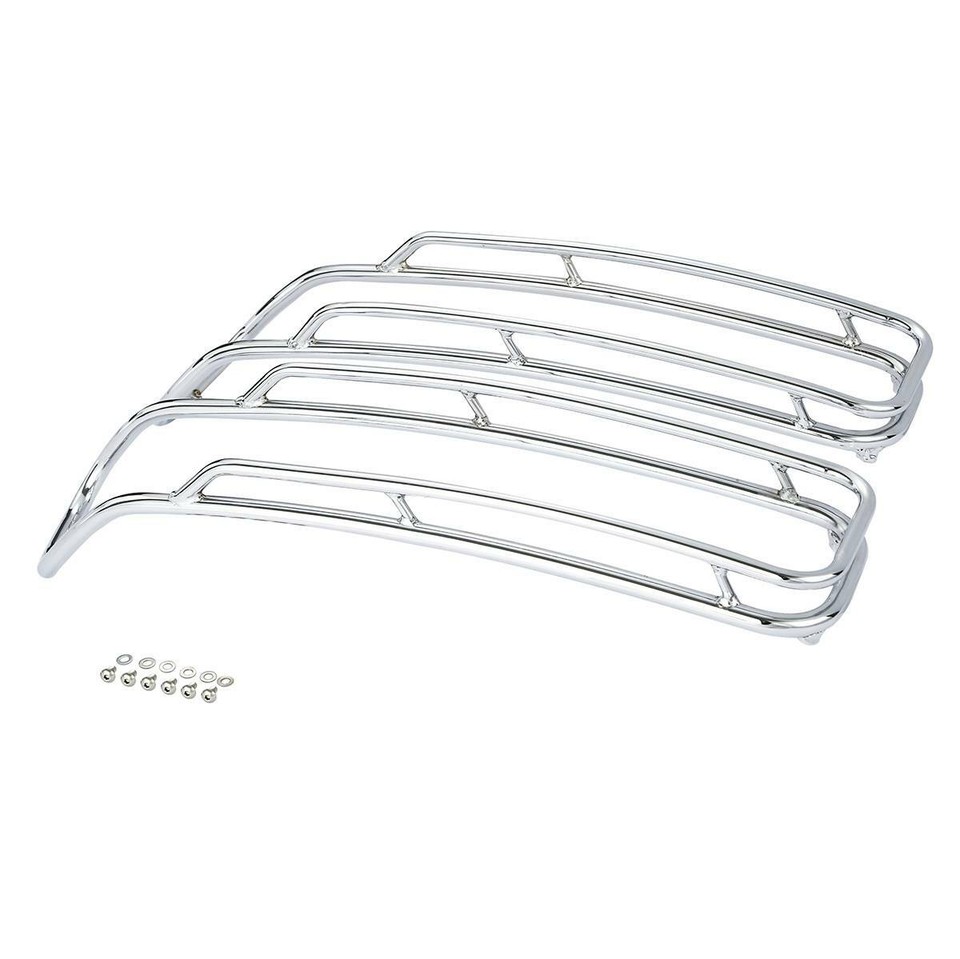Chrome Saddlebags Lid Top Rails Trim Rack Guard Fit For Harley Touring ...