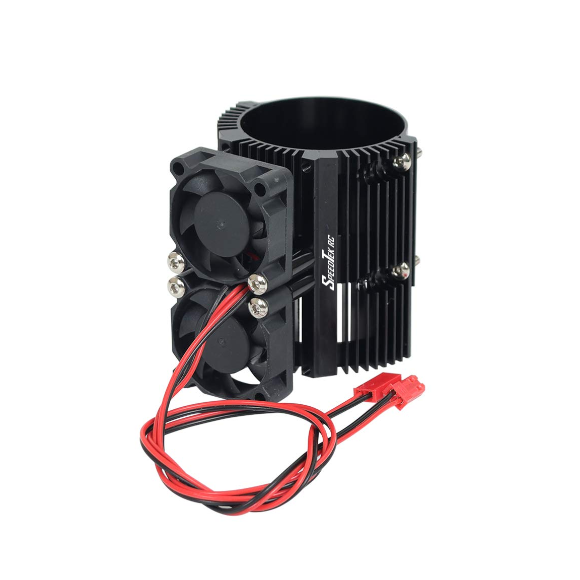 SpeedTek RC 43mm Aluminum Motor Mount Heat Sink w/ Twin Fans (Black) | eBay