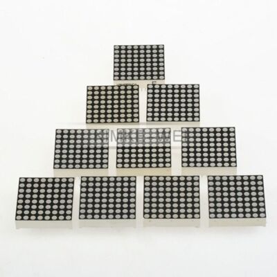10pcs 8x8 Red 64 LED Dot Matrix Displays 3mm 32x32x7mm | eBay