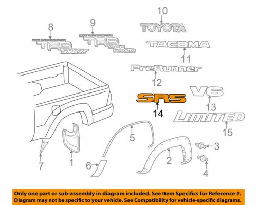 75472-04030 Toyota Plate, rear body name, no.2 7547204030, New Genuine ...