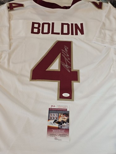 Anquan Boldin Autographed/Signed Jersey JSA COA White Custom Jersey | eBay