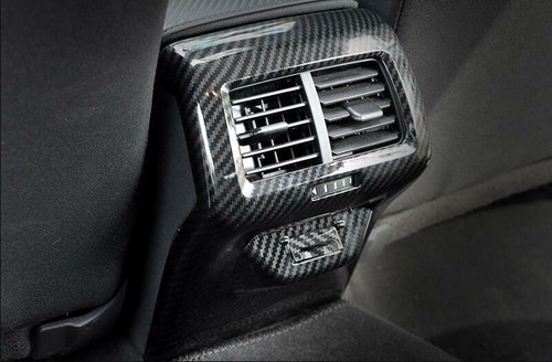 For VW Golf MK7 2018-2019 ABS Carbon Fiber Rear Air Outlet Vent Frame ...