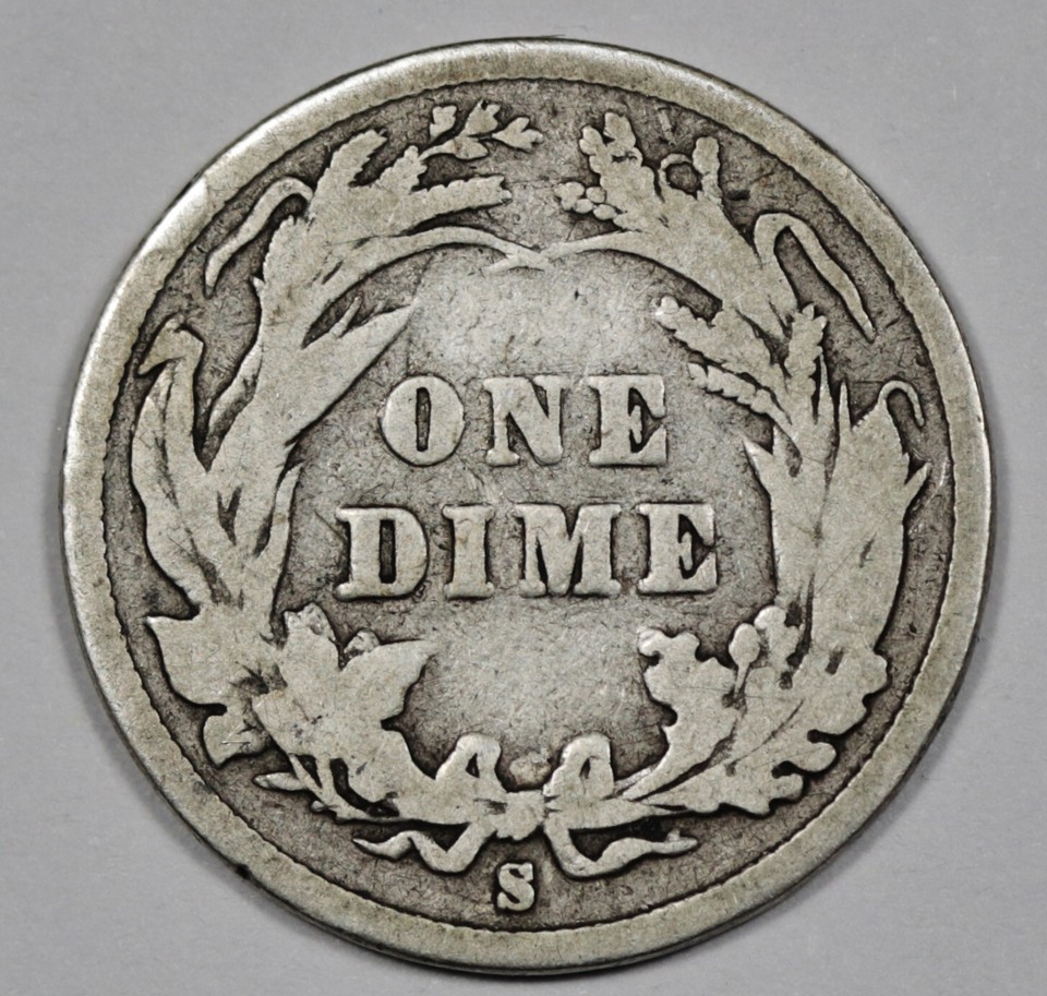 1896-s Barber Dime. Strong Rims. Good. 206322 | eBay