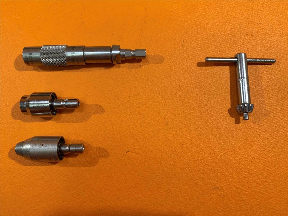 Zimmer Hall Reamer Drill System, 5044-01, 6 Attachments/Adapters ...