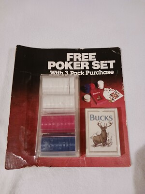 Vintage 1990 Bucks Card And Poker Chip Set Brand New | eBay