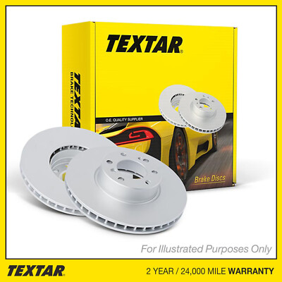 2x Brake Discs Coated Vented Front 300mm 93143203 Textar PRO 2E0615301 ...