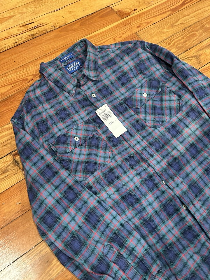 Men’s Pendleton Burnside Flannel Shirt Size XXL New With Tags | eBay