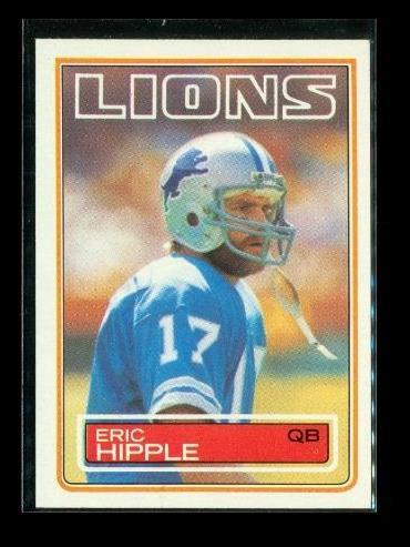 Vintage 1983 TOPPS Football Trading Card #67 ERIC HIPPLE Detroit Lions ...