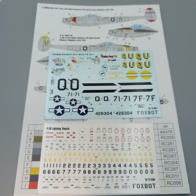 Decals P-38 Lightning Pin-Up Nose Art and Stencils (Part II) 1/72 ...