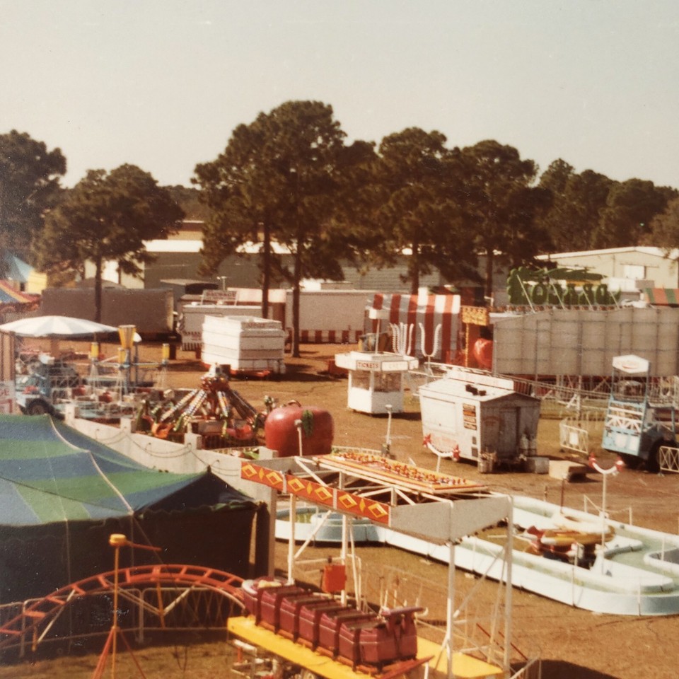 Rollercoaster Snack Shack Carnival Photo 1980s Amusement Park Ride Tent ...