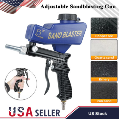 Hand Held Portable Media Spot Sand Blaster Gun Air Gravity Feed Rust ...