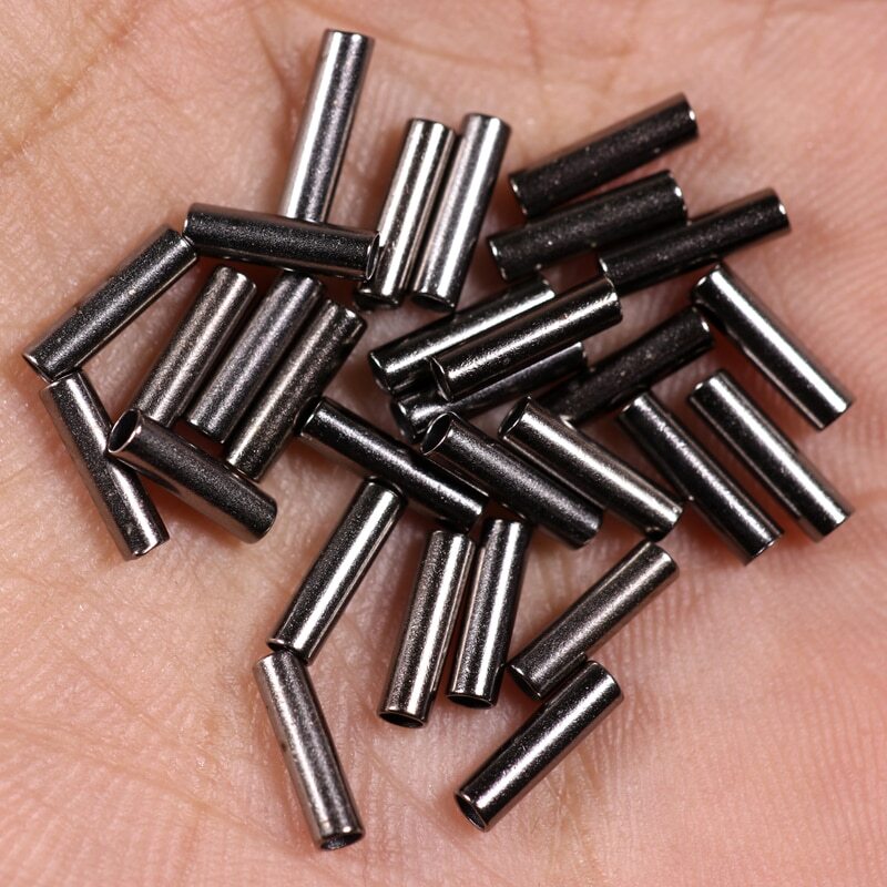 9KM 200pcs Fishing Single Barrel Crimp Sleeves Fishing Wire Tube Line ...