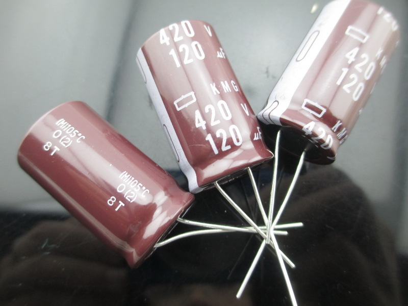 2pcs NCC Nippon Chemi-Con KMG 120mfd 420V 120UF electrolytic Capacitor ...