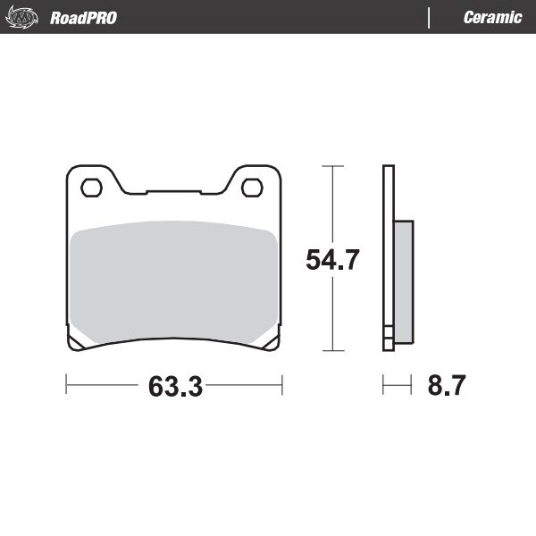 Moto-Master Yamaha TDM850 91-93, 99-01 RoadPRO Ceramic Rear Brake Pad ...