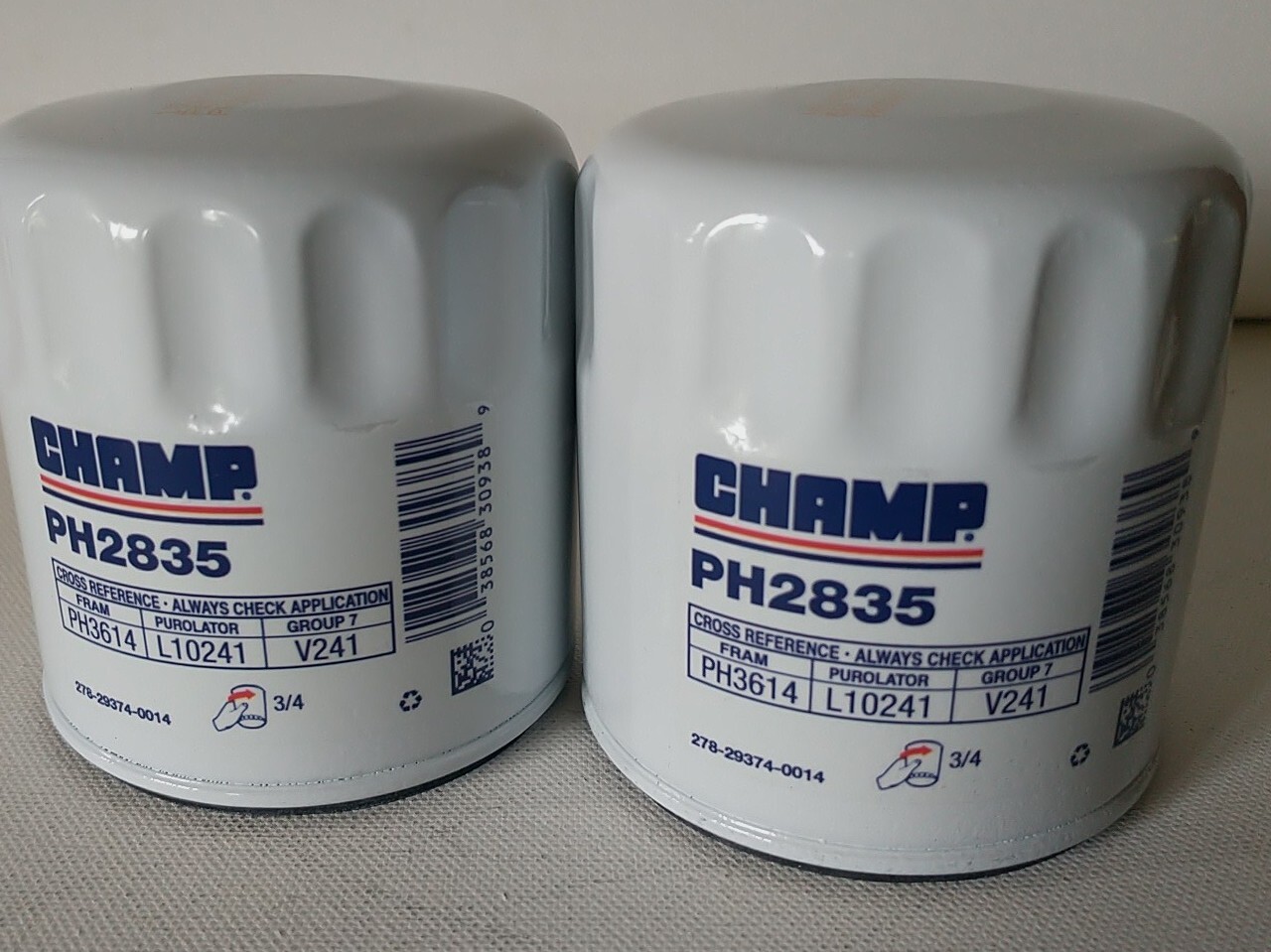 Oil Filter Champ/Champion Labs PH2835 (Pack of 2) USA NEW | eBay
