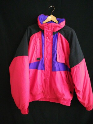 Vintage CB Sports Team Issue Color Block Men's Ski Jacket XL hooded Z17 ...