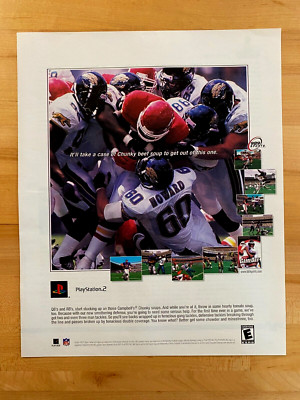 2002 Vintage Print Ad Playstation 2 Gameday 10"x12" | eBay