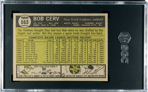 1961 Topps - High # Bob Cerv #563 for sale online | eBay